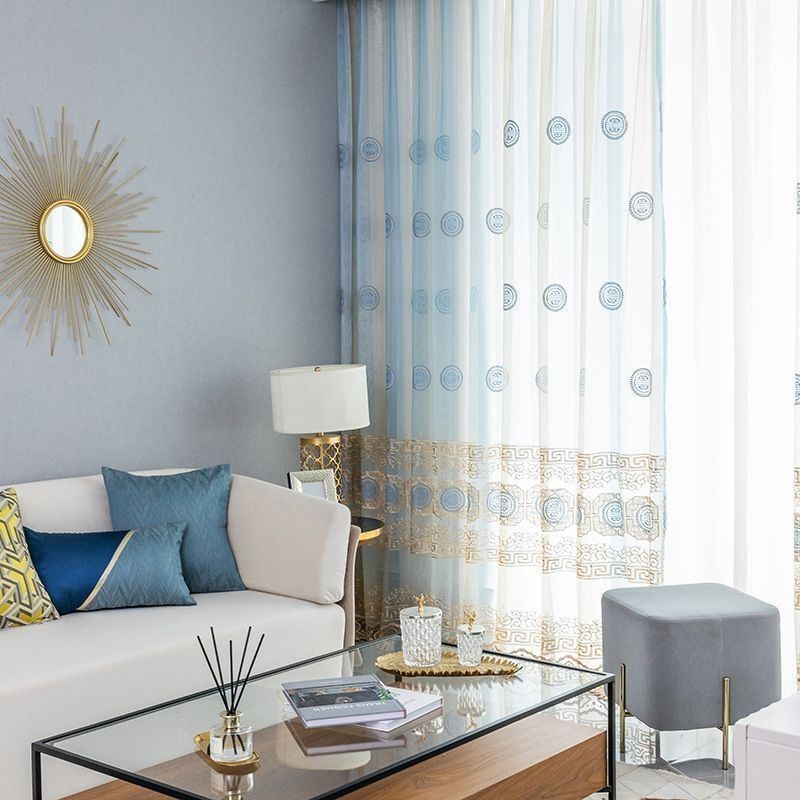 Luxury Embroidered Tulle Curtain Made to Measure Curtain Voile Sheer ...
