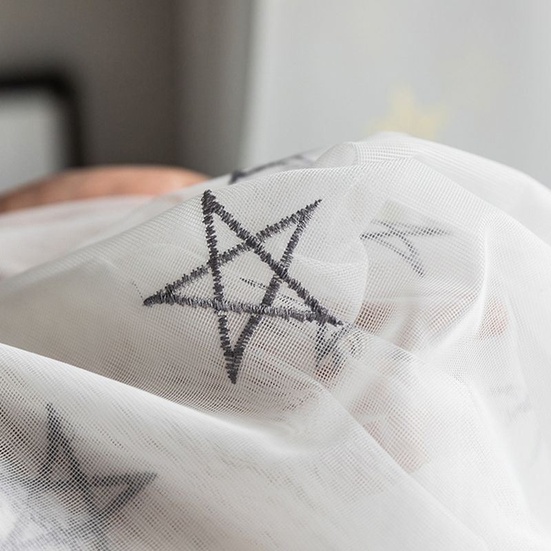 Upscale Embroidery Curtain Made to Measure Curtain Pentagram Pattern ...